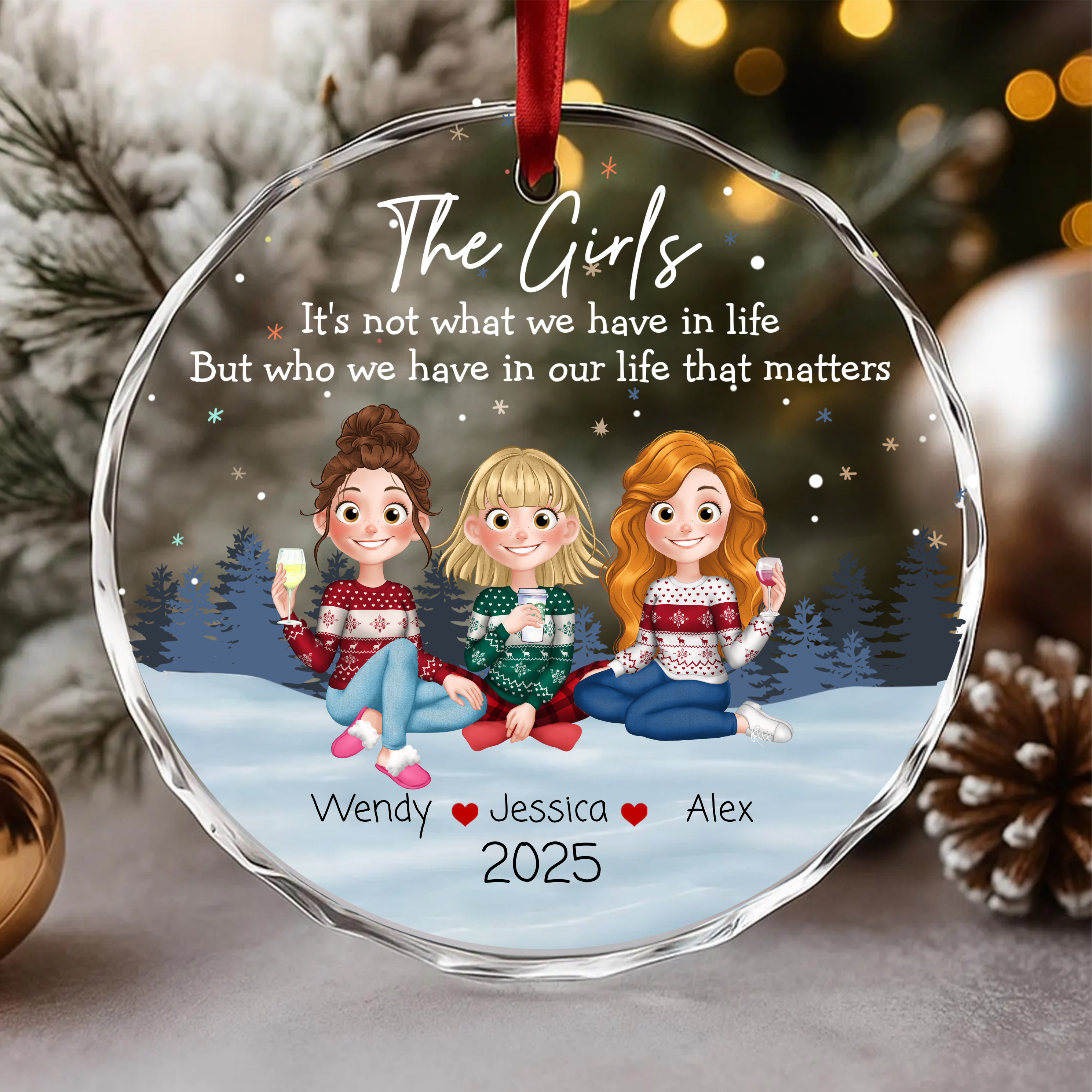 Personalized Group Friendship Ornament - Besties Forever, friends ...