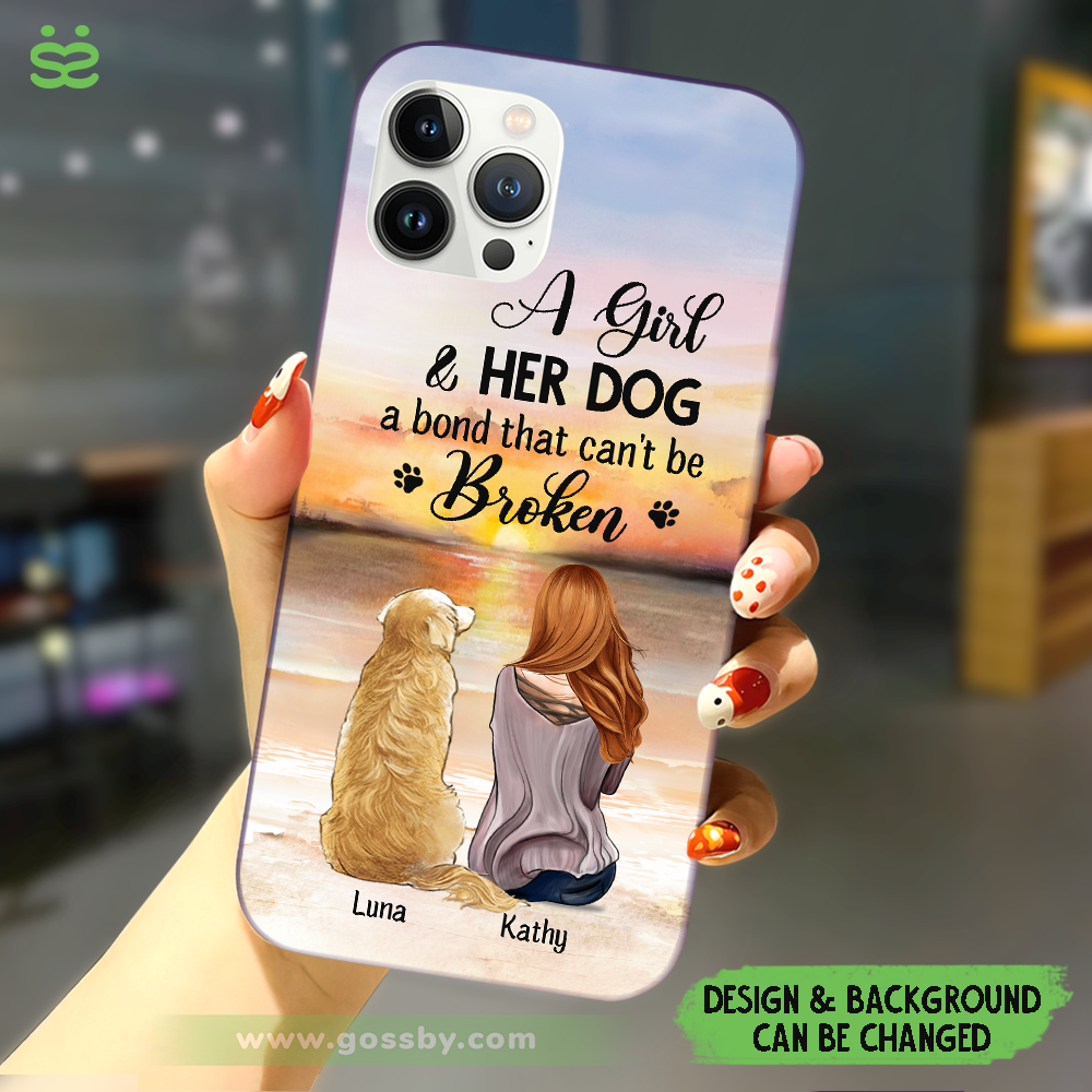 iPhone Case - Dog Lover - A Girl and her Dog a Bond that Can't be ...