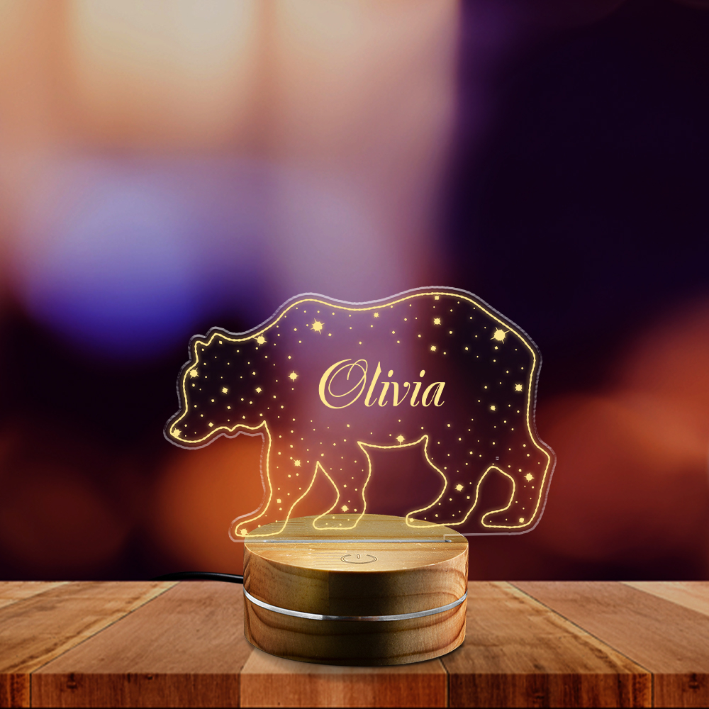 Mother's Day 2023 - Personalized Bear Night Light For Kids Teen Night ...