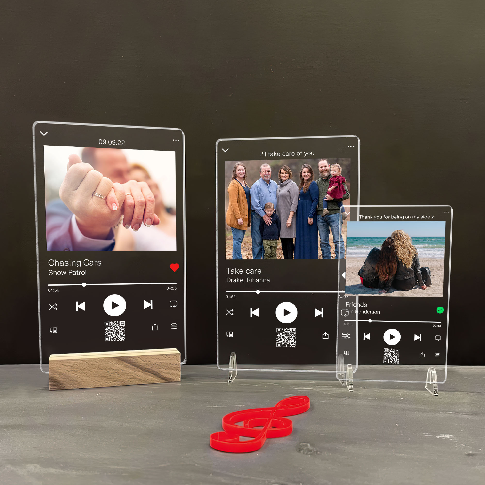 Song Plaque With Stand - Photo and Music Gift - Scan to play Music ...