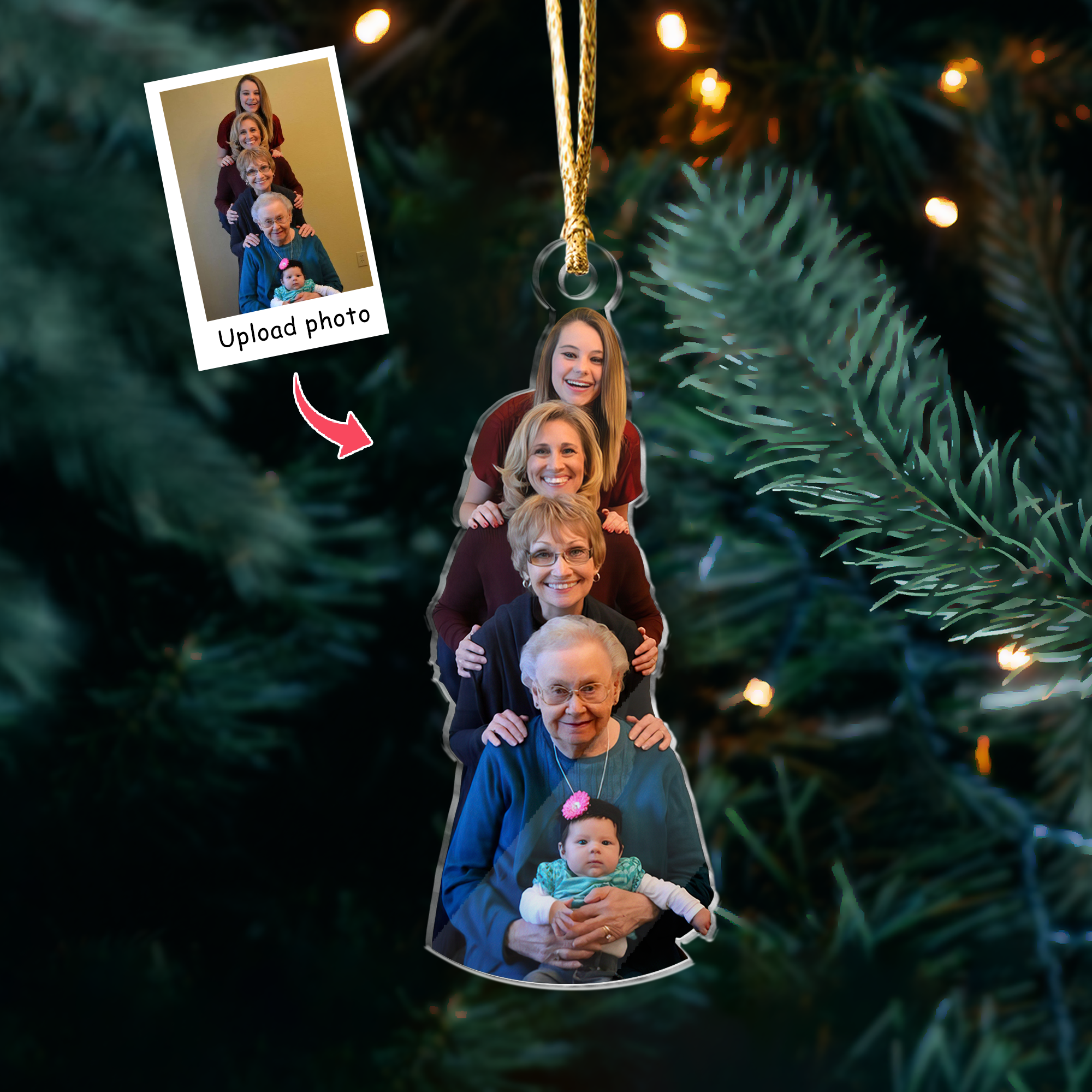 Photo Ornament - Christmas Ornament Photo Ornament, Personalized ...