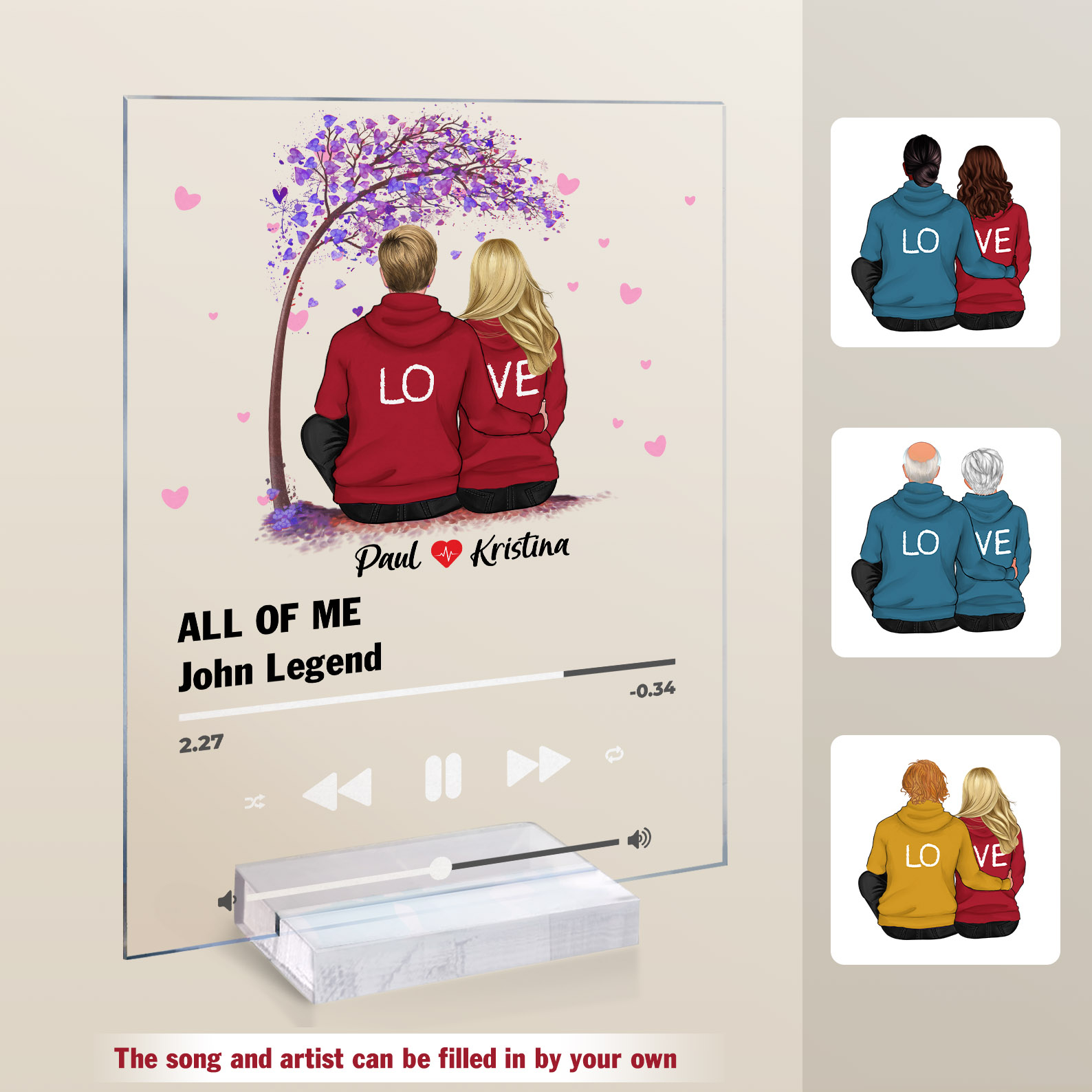 Transparent Plaque - Couple Personalized Acrylic Plaque - Personalized ...