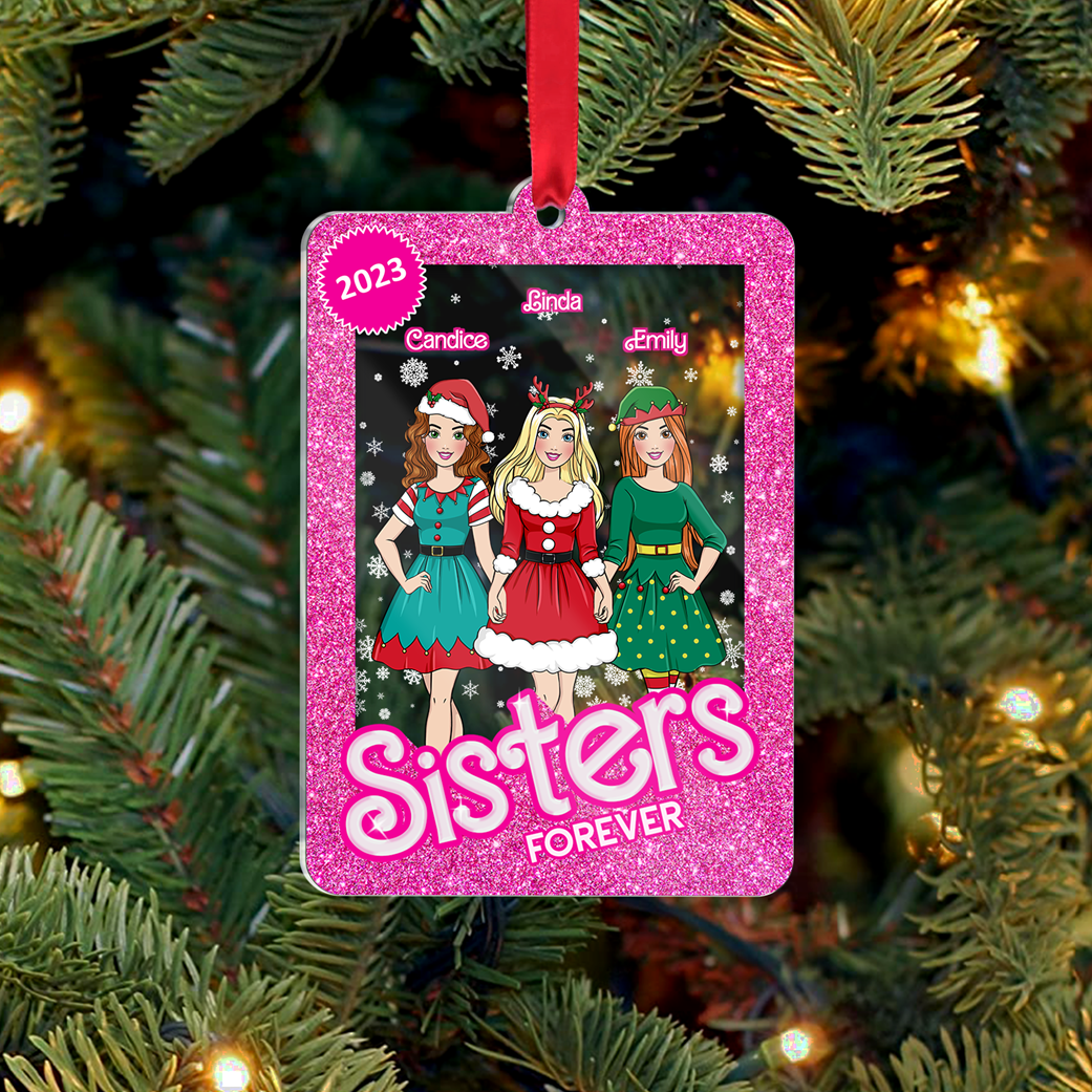 Custom Acrylic Ornament - The Doll Box - Sisters Forever - Personalized ...