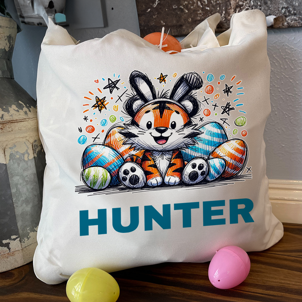 Personalized Easter Tote Bag - Personalized Easter Tote Bag Easter Egg Hunt Boy Girl Easter ...