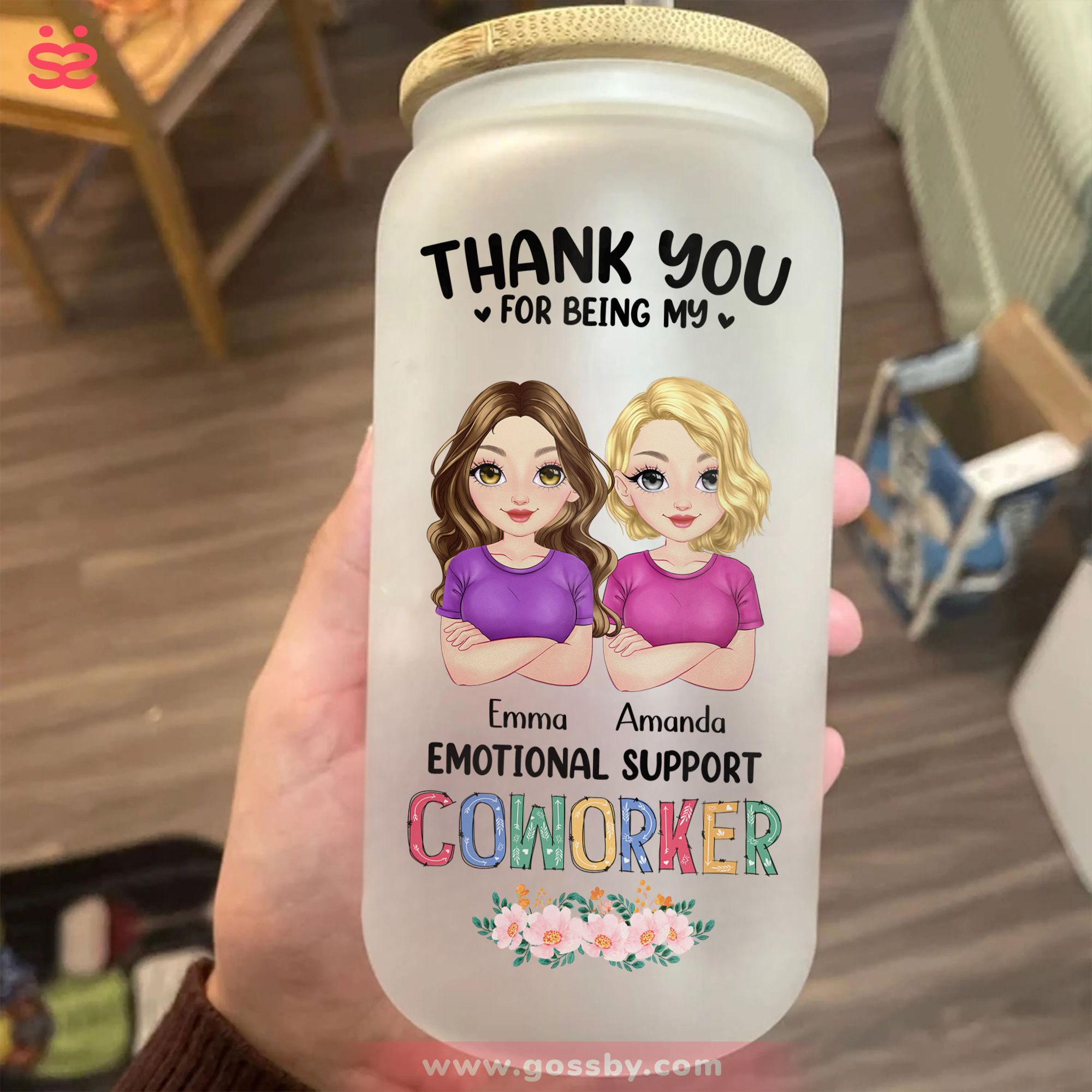 Personalized Iced Coffee Cup - Pink Dolls - Thanks For Being My ...