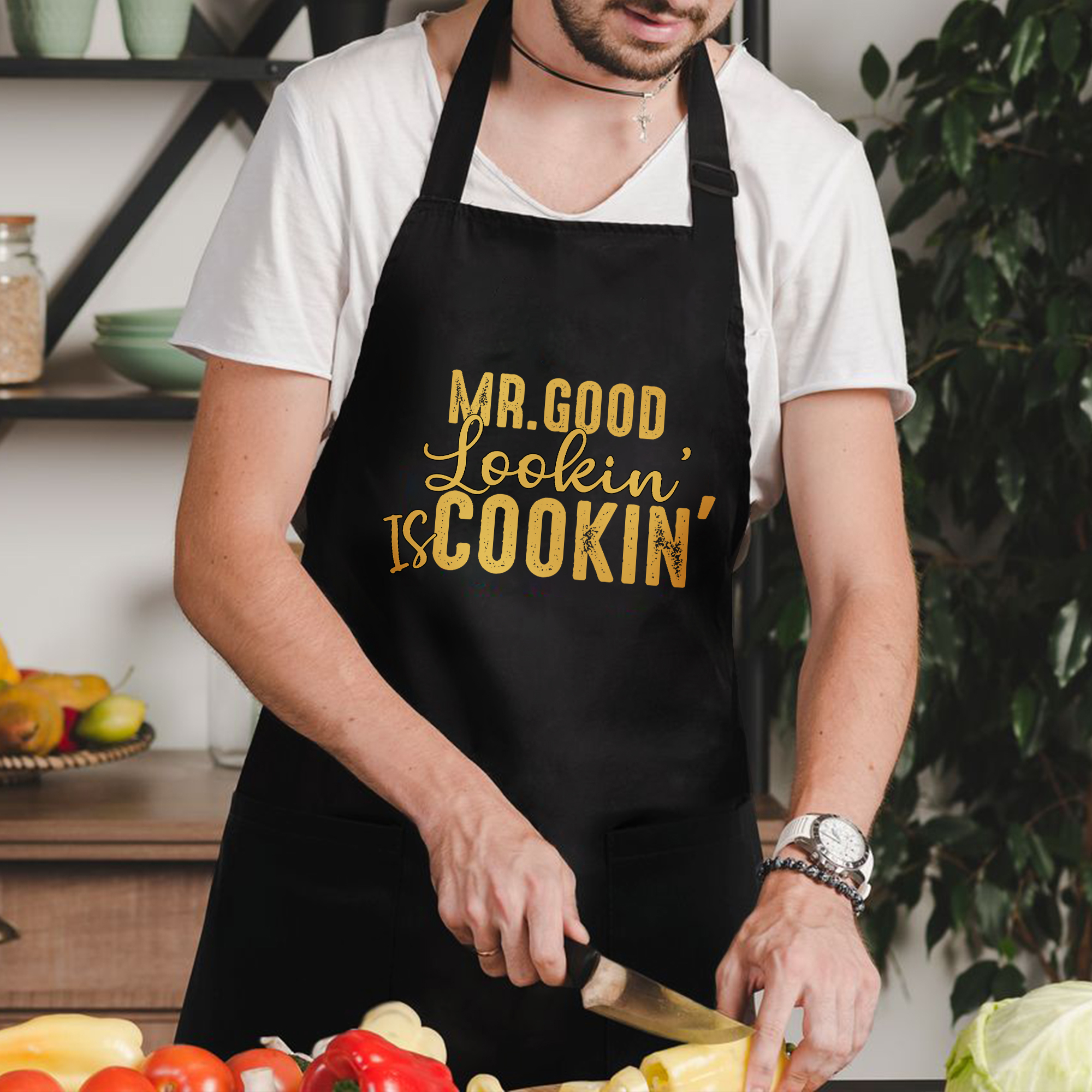 Father's Day Gifts - Aprons - Mr.Good Lookin’ In Cookin’ Ver 2 - Gift ...