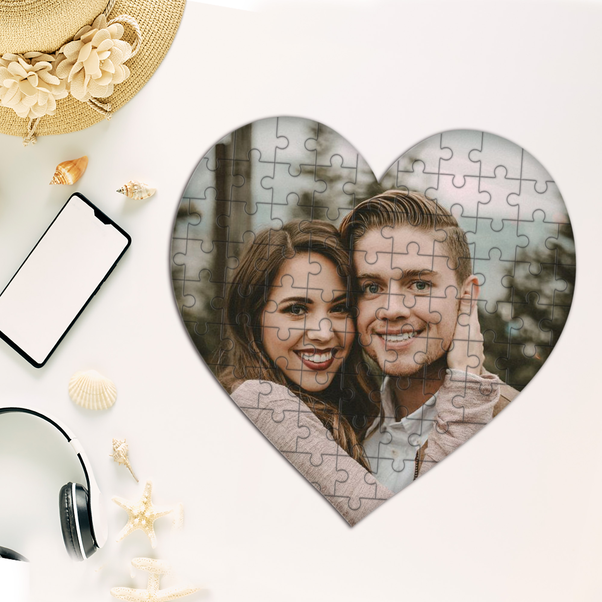 Photo Upload - Photo Upload Heart Shape Puzzles - Gift For Couple ...