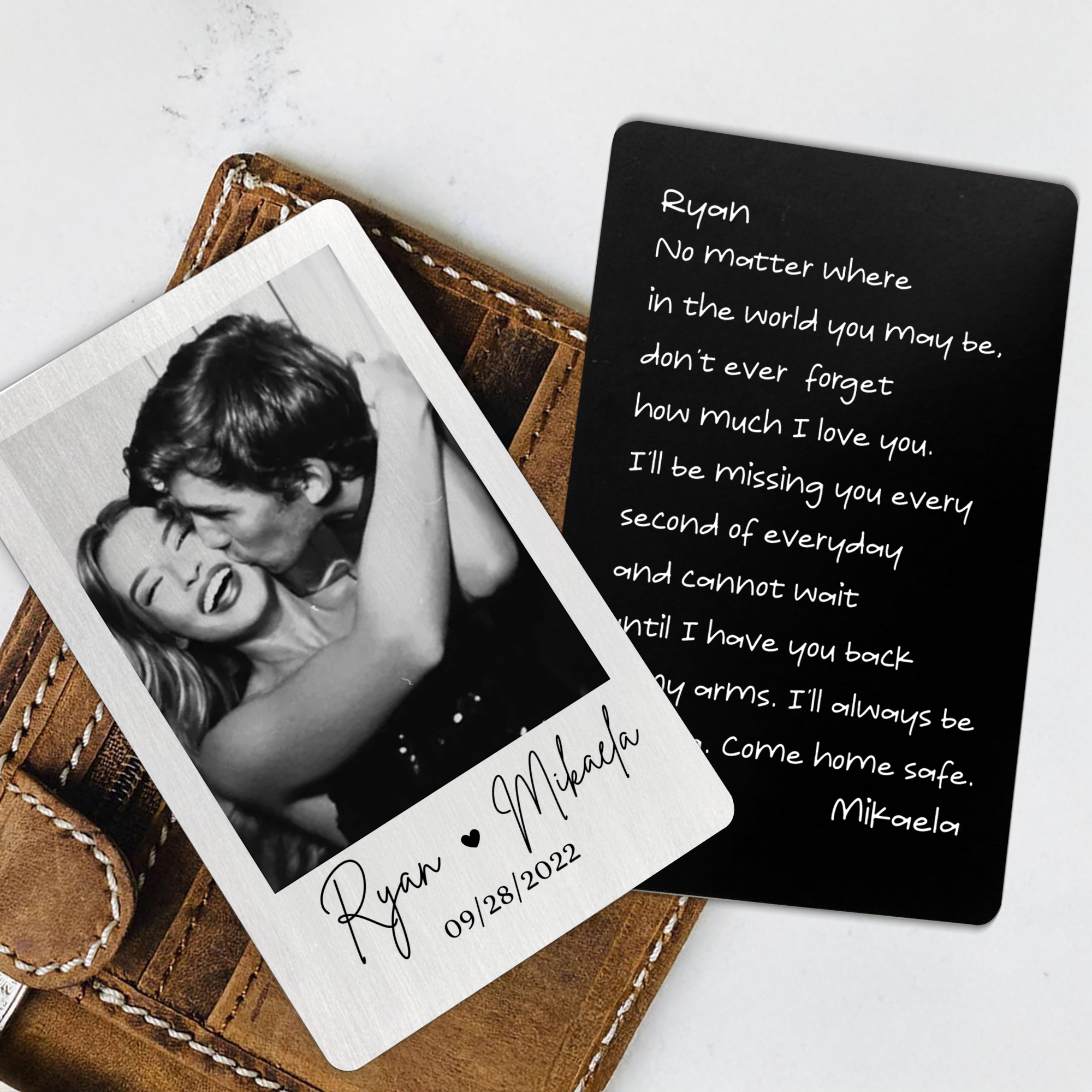 No Matter Where - Custom Engraved Metal Insert Gift for Husband ...