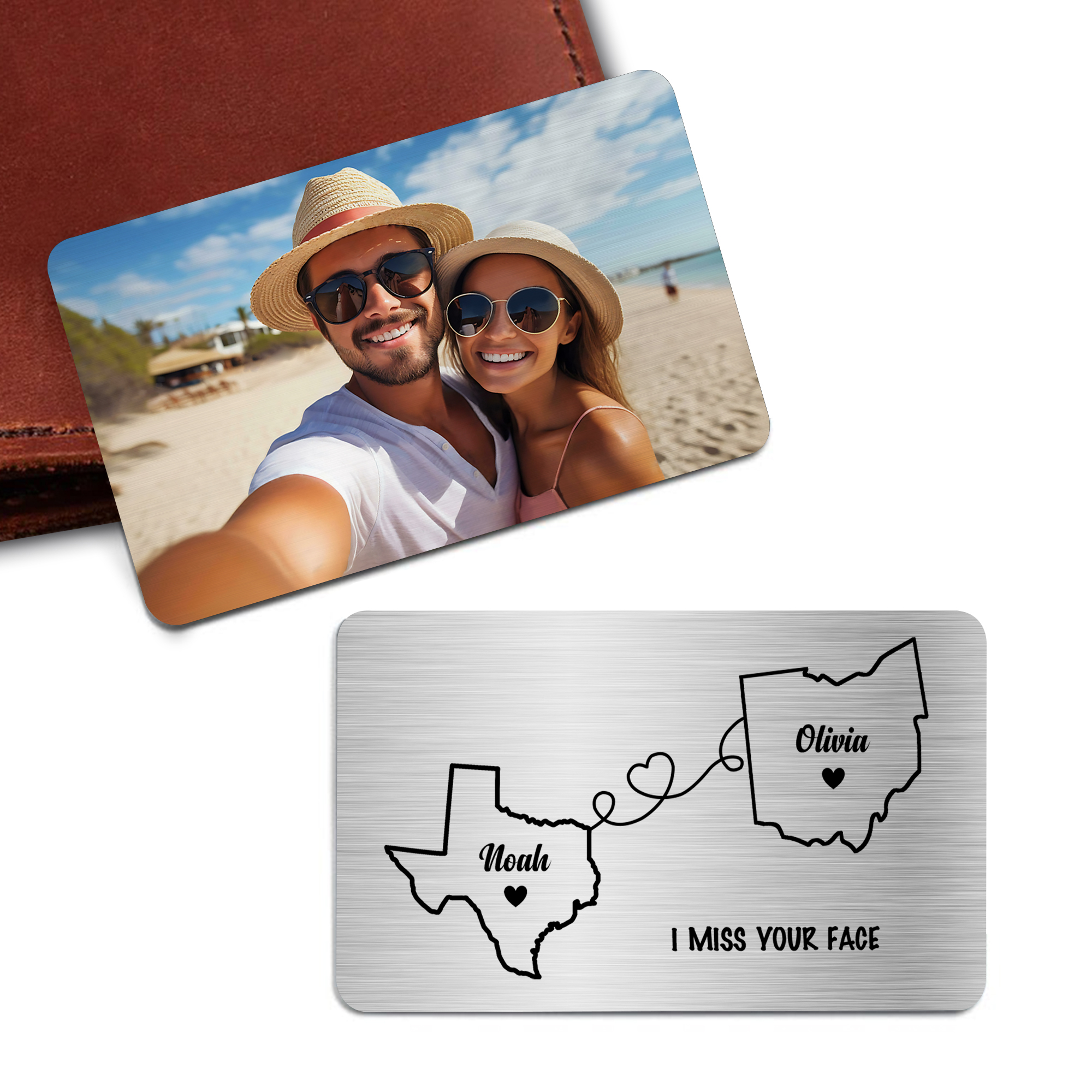 Couple - Valentine's Day - Personalized Photo Wallet Card, Long ...