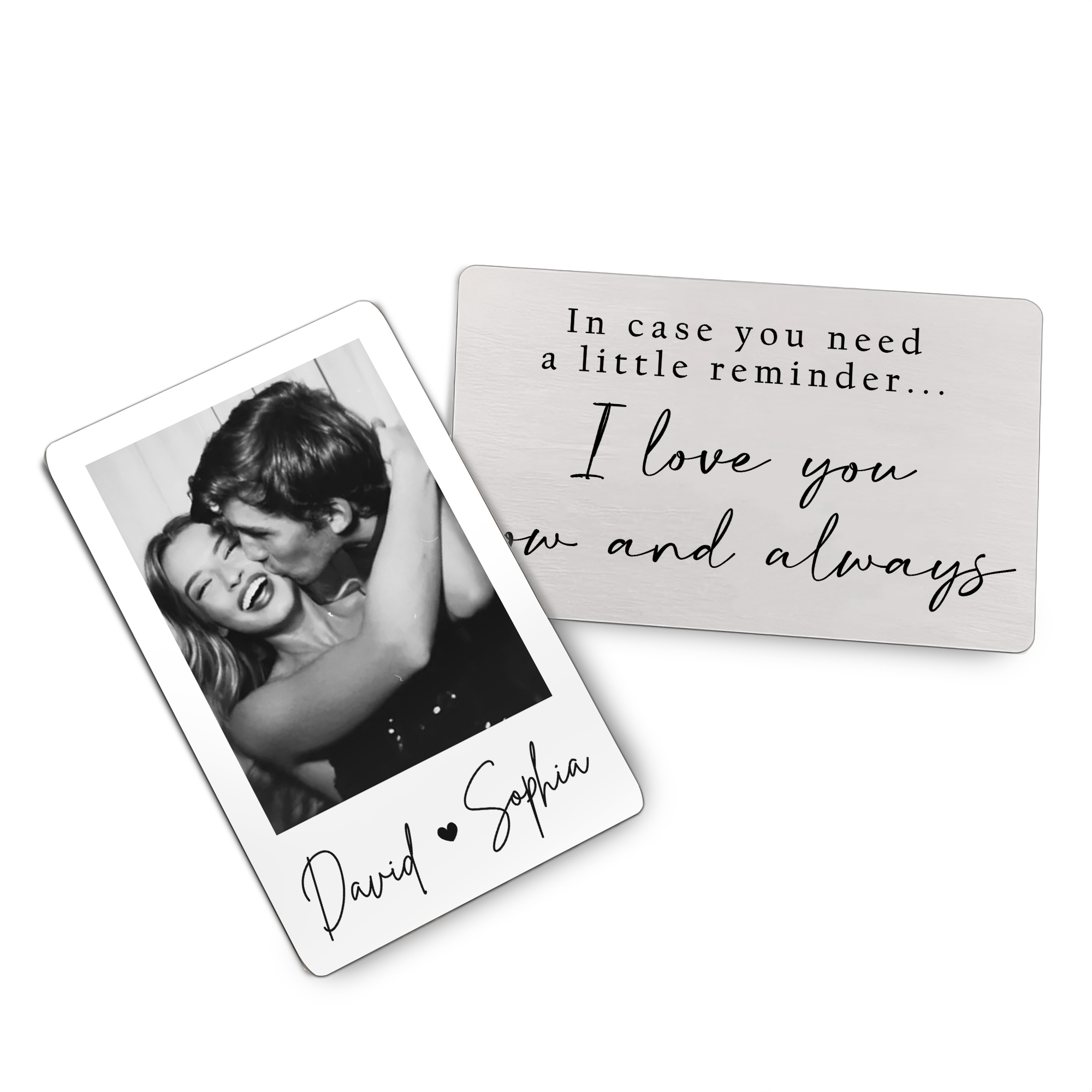 Couple - Valentine's Day - Personalized Photo Wallet Card, Long ...