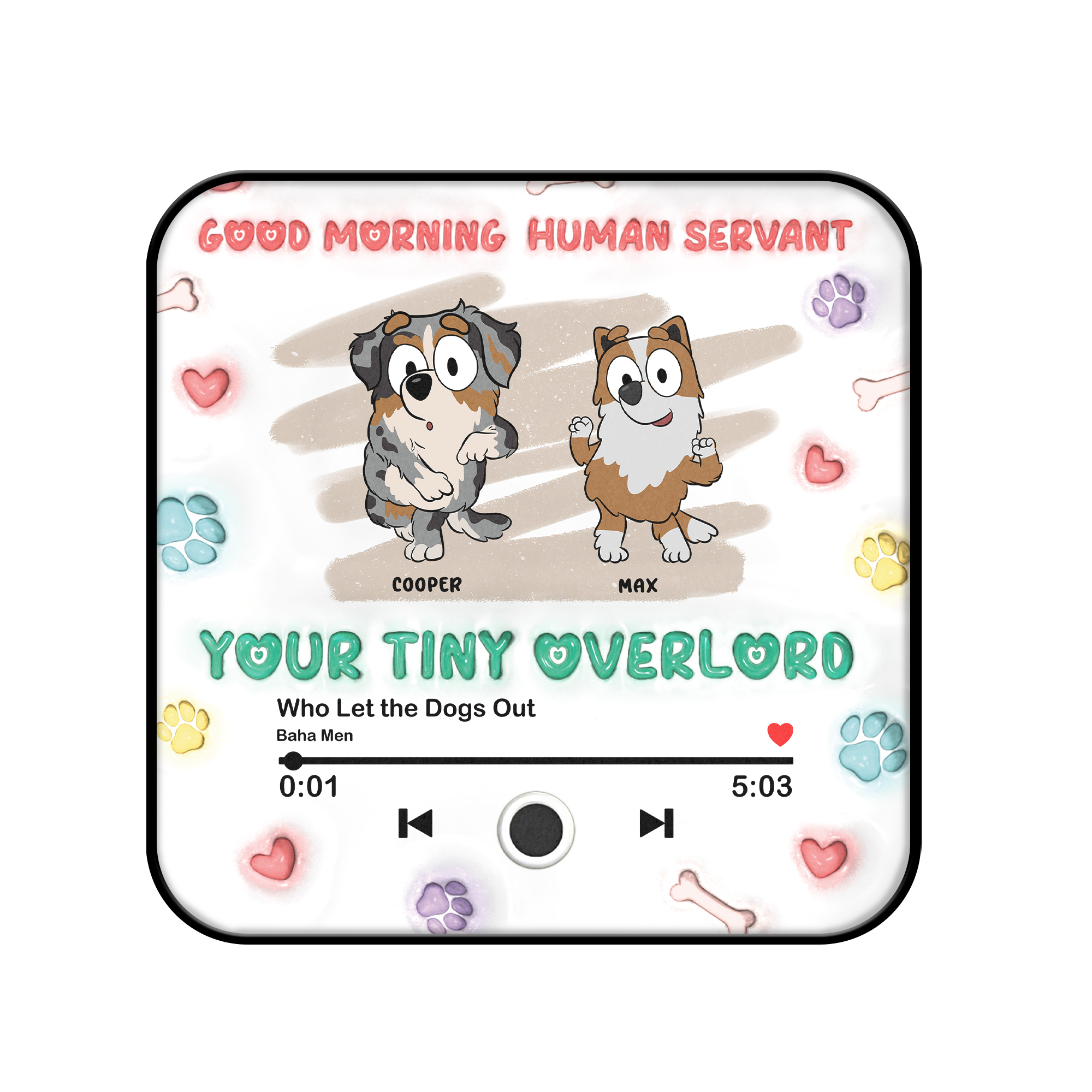 Best Gift For Dog Lovers - Music Fridge Magnet New 4.0 - Good morning ...