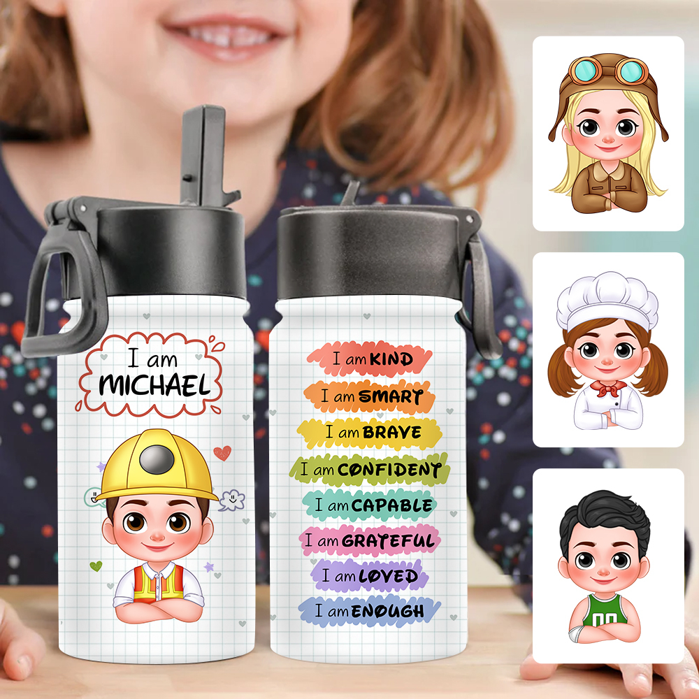 Personalized Kids Water Bottle - My Dream Job - Gift For Kids/Grandkids ...