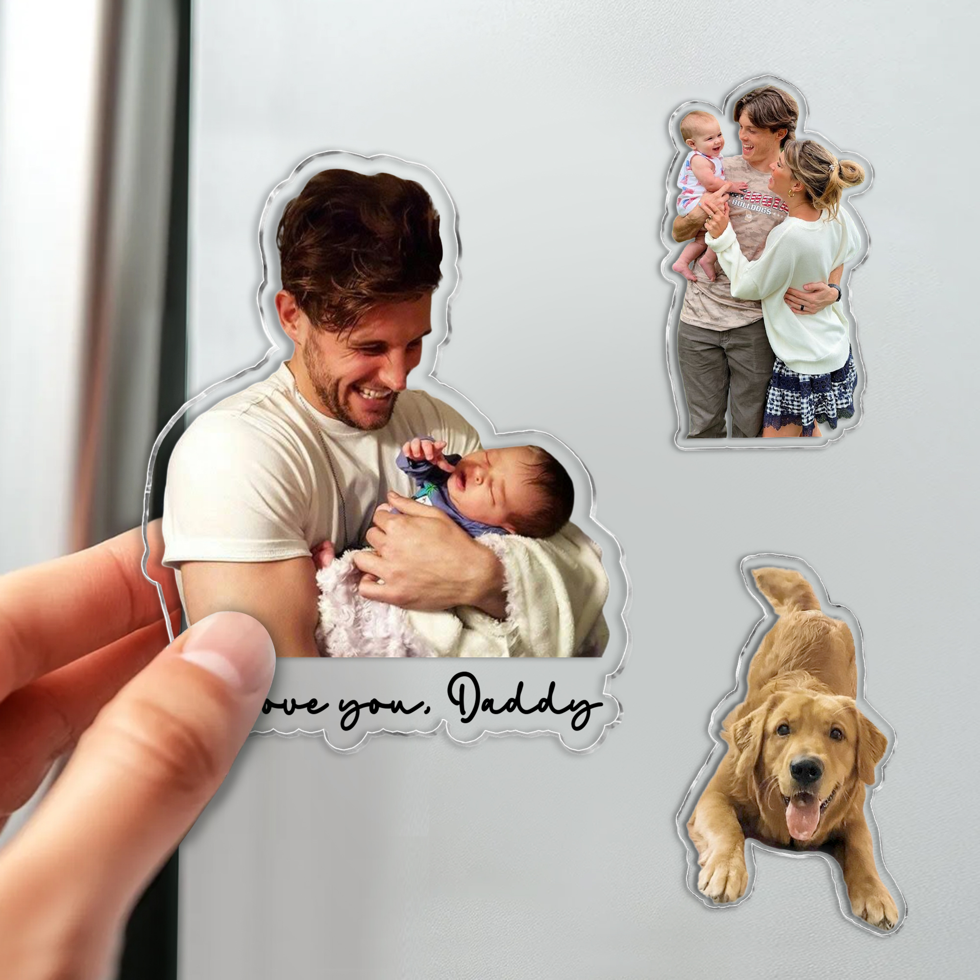 Gossby Custom Photo Magnet Personalized Photo, Gift For Dad