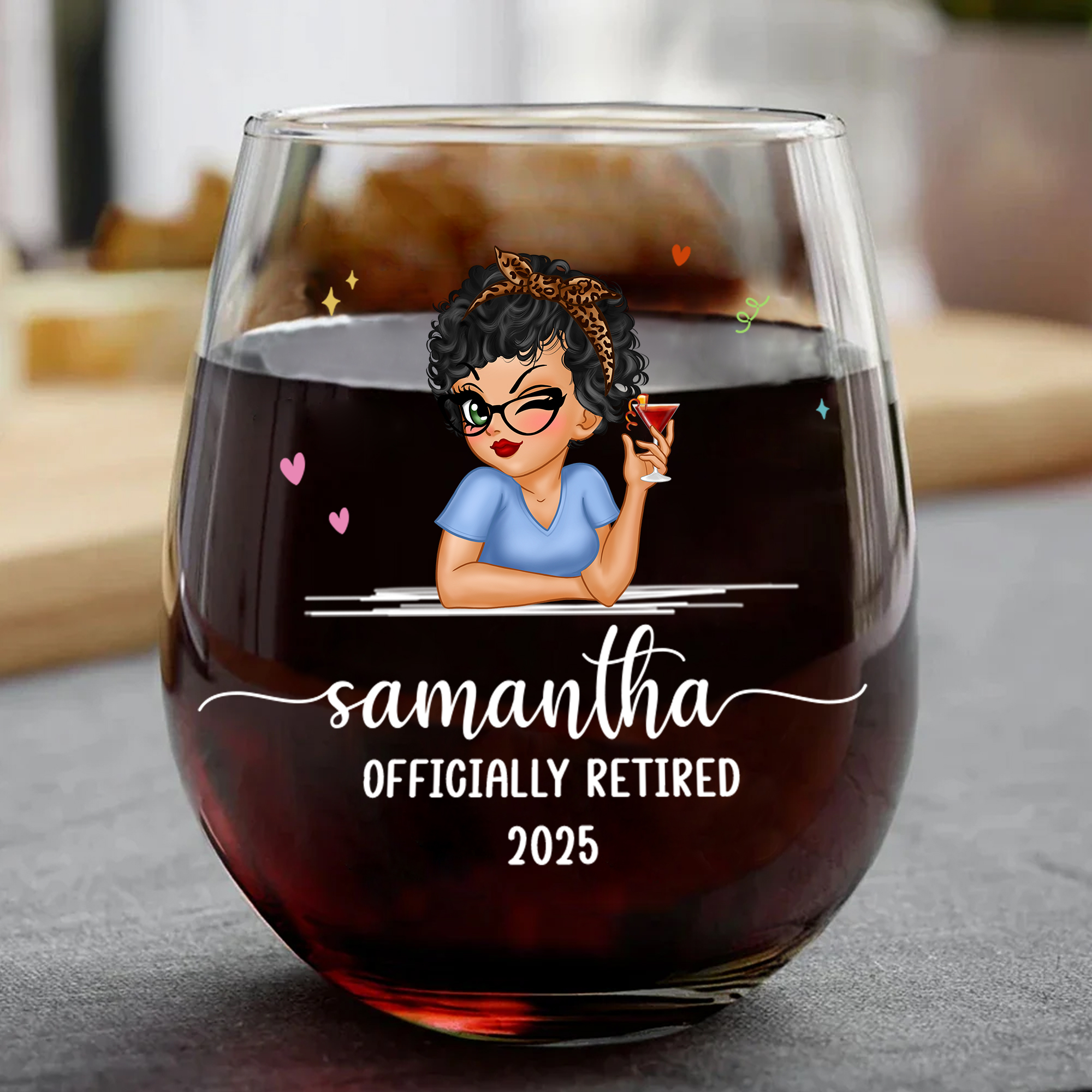 Coworkers - Personalized Retirement Stemless Wine Glass, Retired Wine ...